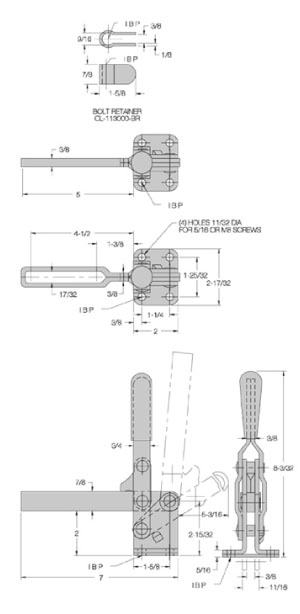 Vertical - Handle Toggle Clamps (1000lb) | Northwestern Tools