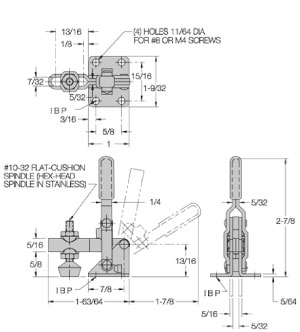 Vertical - Handle Toggle Clamps (100lb and 125lb) | Northwestern Tools